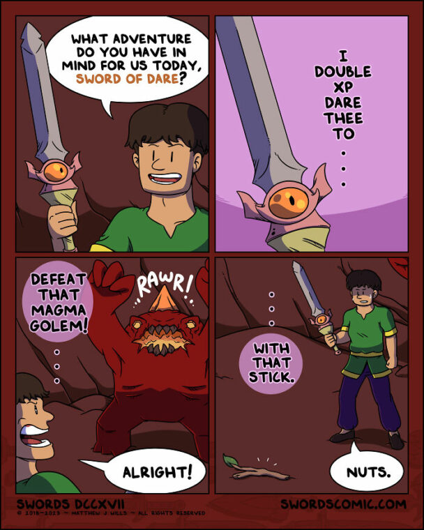45 Nerdy Cartoons About Swordplay In The Fantasy World From Sword Comics
