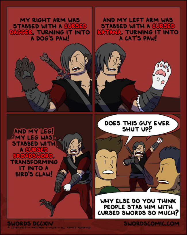 45 Nerdy Cartoons About Swordplay In The Fantasy World From Sword Comics