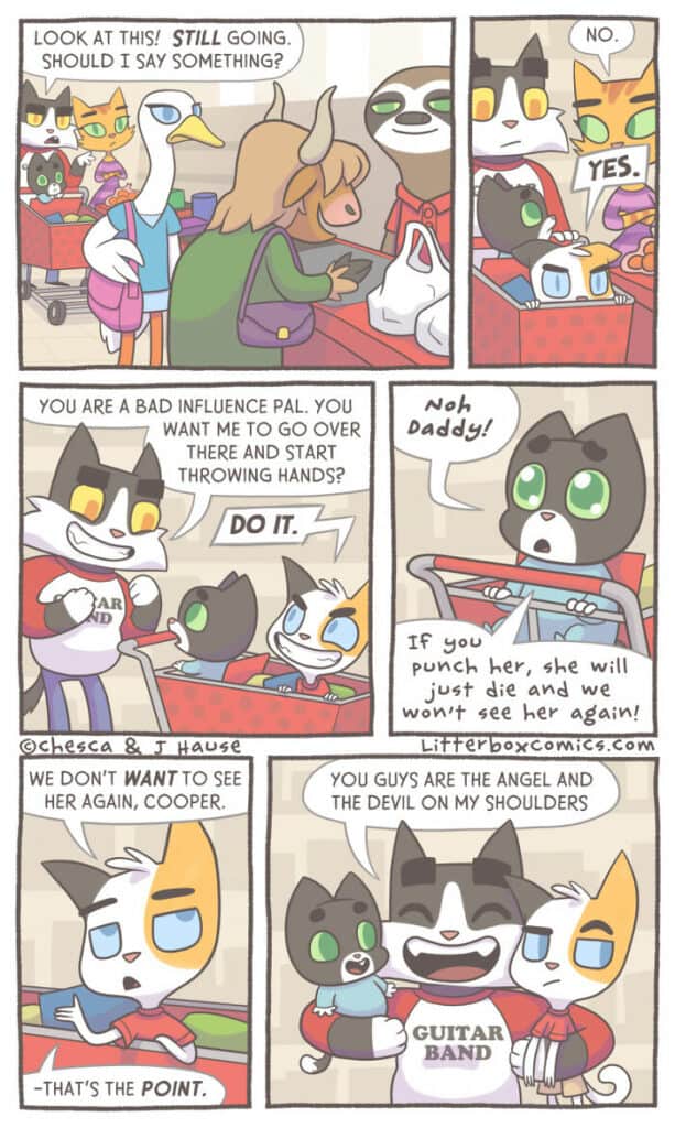 35 Funny Parenting Comics With A Feline Twist From LitterboxComics
