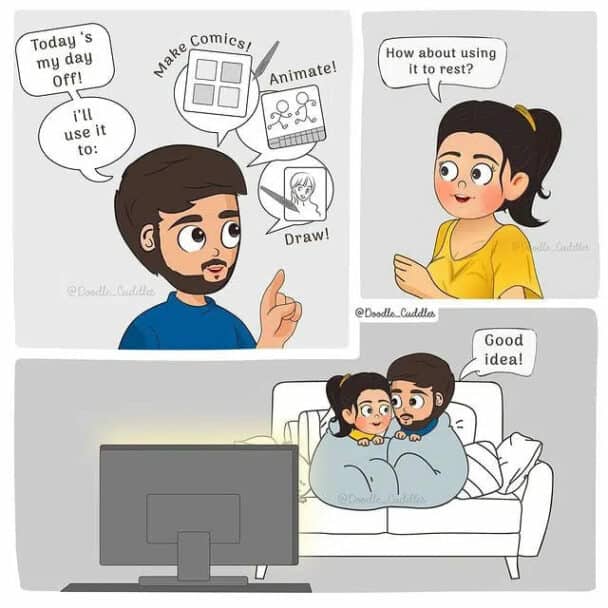 36 Funny Healthy Relationship Cartoons From Doodle Cuddles Comics