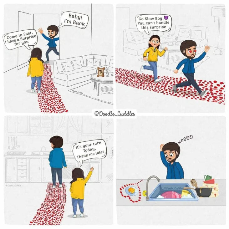 36 Funny Healthy Relationship Cartoons From Doodle Cuddles Comics