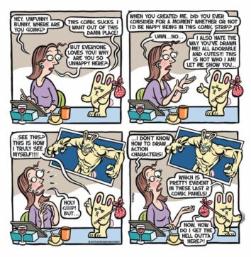 30+ Clever Comics Where Characters Know They're In A Cartoon By Artist Theresa Henry