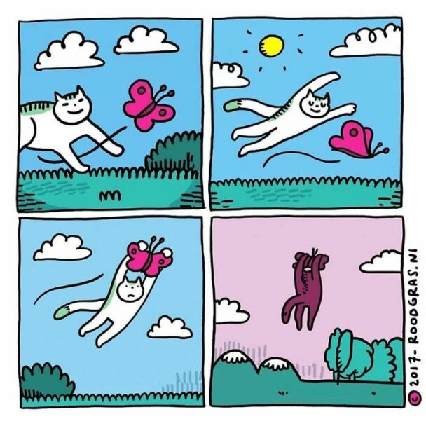 40 Textless Comics About The Wholesome Adventures Of A Man And His Cat