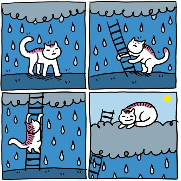 40 Textless Comics About The Wholesome Adventures Of A Man And His Cat