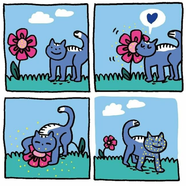 40 Textless Comics About The Wholesome Adventures Of A Man And His Cat