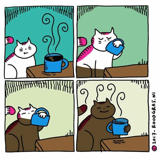 40 Textless Comics About The Wholesome Adventures Of A Man And His Cat