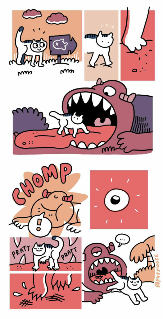 40 Textless Comics About The Wholesome Adventures Of A Man And His Cat