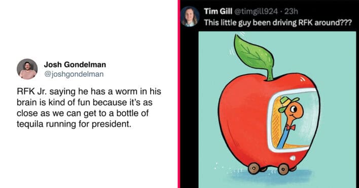 24 Funniest RFK Jr Brain Worm Tweets That Wiggled Across Our Timeline