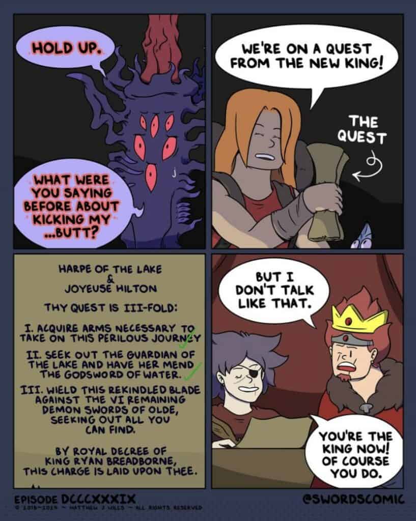 35 Dark Humor Comics From The Fantasy World Of "Swords"