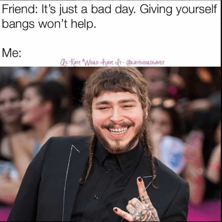 36 Funny Memes About Cutting Your Own Bangs From Women Who Made The Mistake