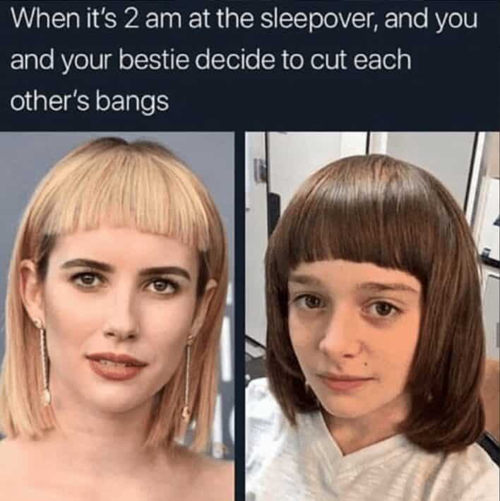 36 Funny Memes About Cutting Your Own Bangs From Women Who Made The Mistake