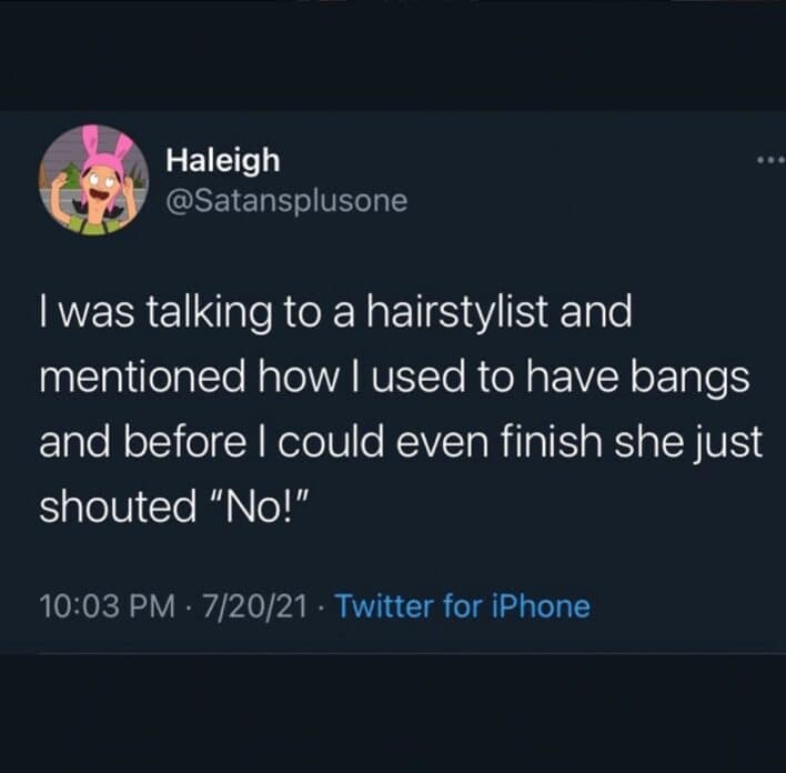 36 Funny Memes About Cutting Your Own Bangs From Women Who Made The Mistake