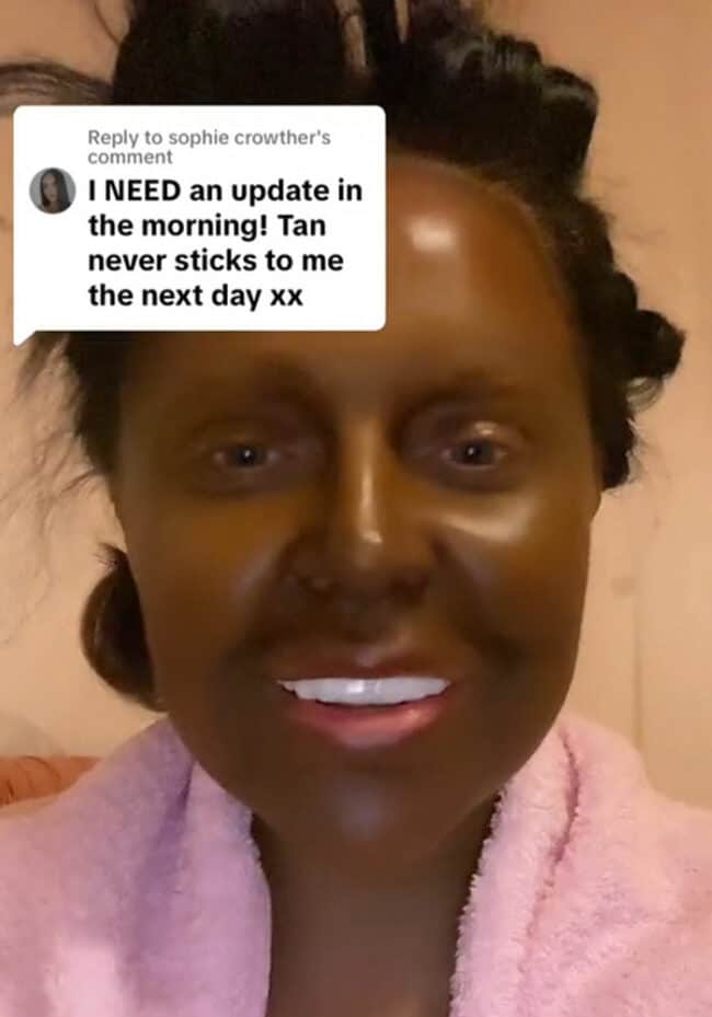 Woman’s Use Of Multiple Fake Tanners At Once Results In Her Face ...