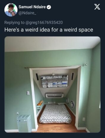 Guy Crowdsources Funny Interior Design Ideas For Random Space In ...