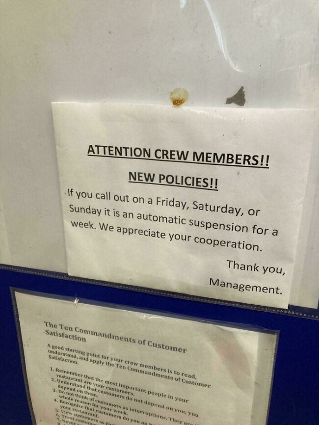 40 Employees Share The Most Ridiculous Things Banned By Their Horrible ...