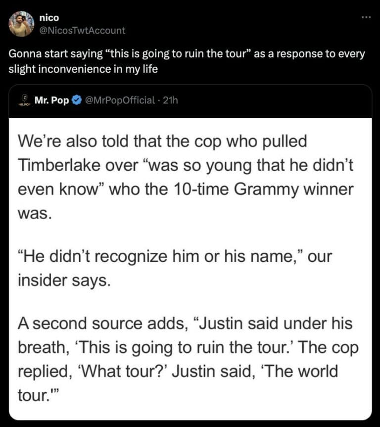 36 Funniest Reactions To Justin Timberlake Being Arrested For A DUI