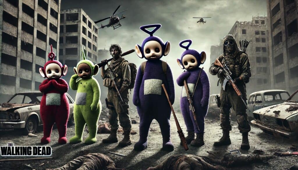 34 Terrifying AI Pictures Showing Teletubbies In The Horror Genre