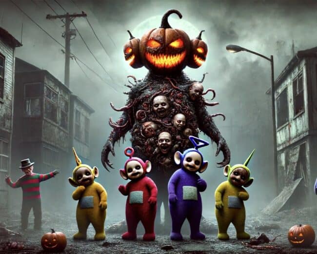 34 Terrifying AI Pictures Showing Teletubbies In The Horror Genre