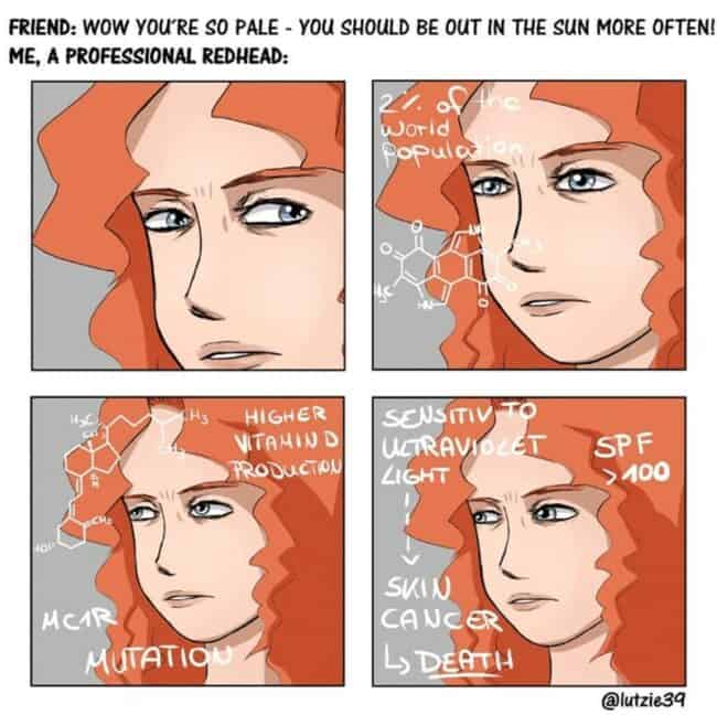 40 Funny Redhead Memes For Ginger Girls Trying Not To Sunburn