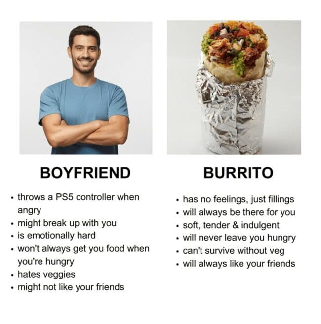 30 Funny Burrito Memes Stuffed With Beany Cheesey Goodness