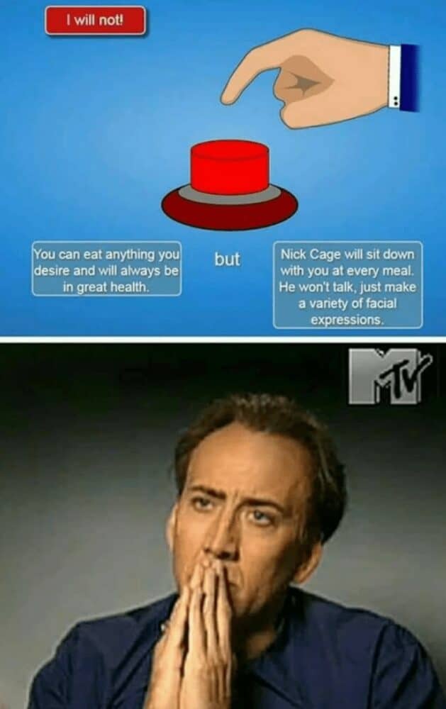 30 Wild Nicolas Cage Memes Celebrating The Iconic "Long Legs" Actor