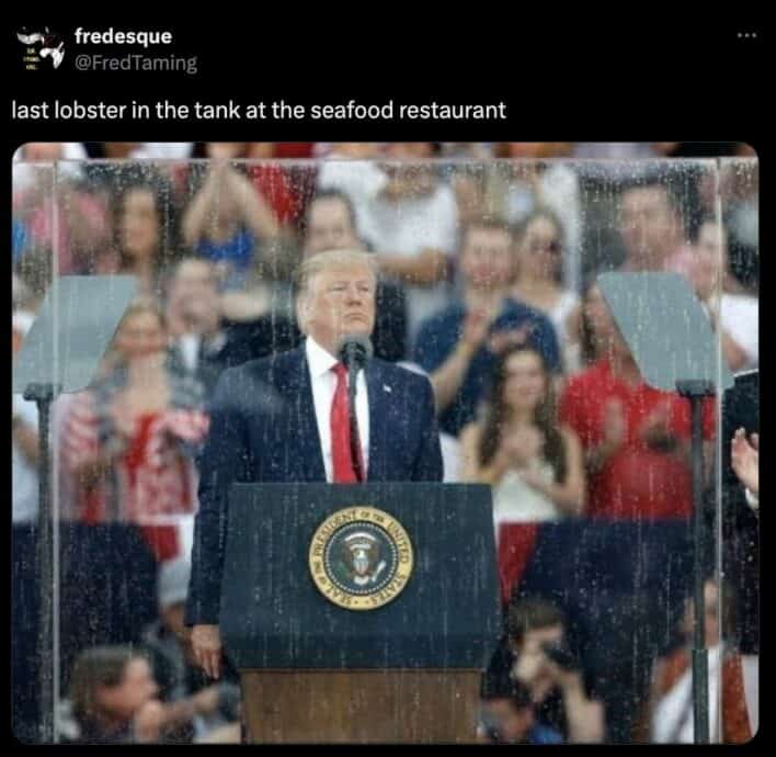 21 Funniest Memes Reacting To Trump Behind Bulletproof Glass During ...