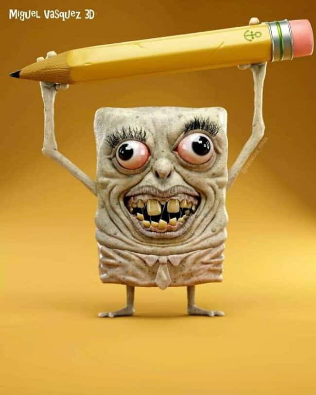 50 Unsettling Versions Of Popular Characters From This Childhood ...