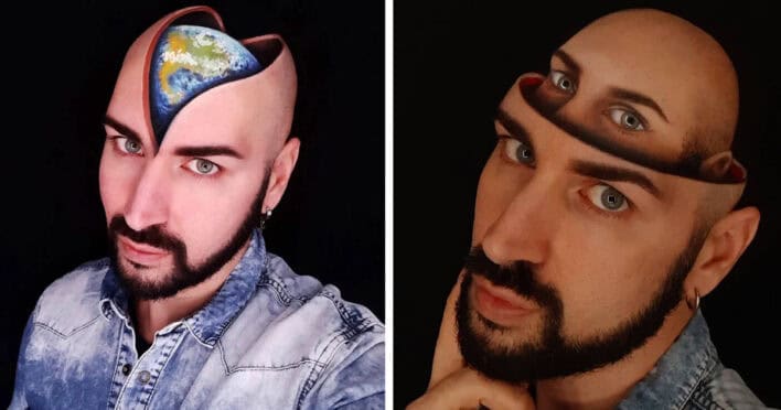 25 Mind-Bending Optical Illusions From Makeup Artist Luca Luce