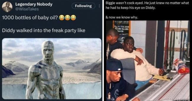 35 Funny Diddy Memes Absolutely Slathered In Freak Off Baby Oil