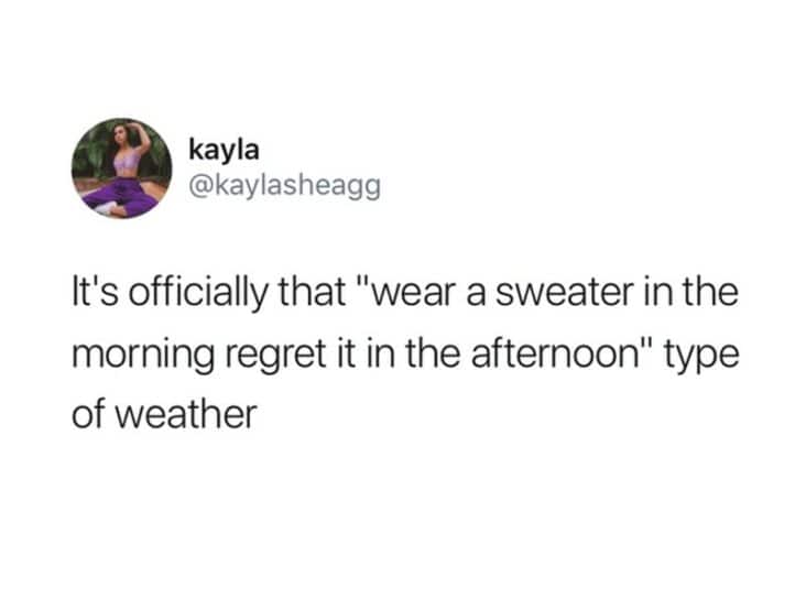 25 Funny Memes About That Time Of Year When The Weather Can't Decide If ...