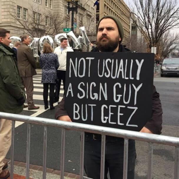 35 Hilariously Wholesome Protest Signs That Prove Hate Is Overrated