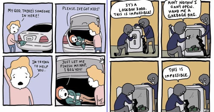 30 Hilariously Weird Comics With Twist Endings By 'Goat To Self'