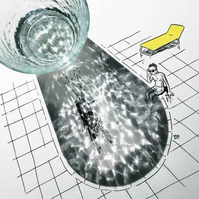 45 Funny And Clever Shadow Illustrations Using Everyday Objects By ...