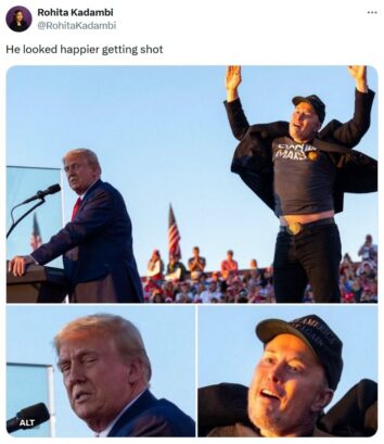 21 Elon Musk Jumping Memes From Trump's Rally Absolutely Bursting With ...