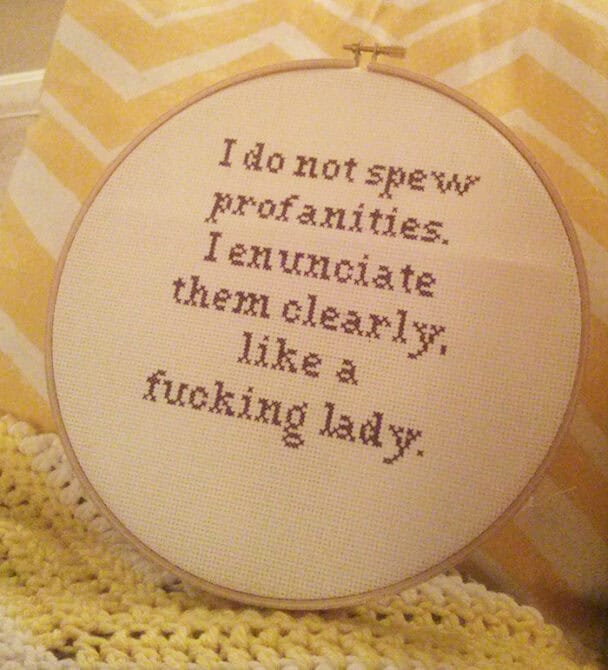 40 Hilariously Inappropriate And Dark Cross Stitch Patterns Your ...