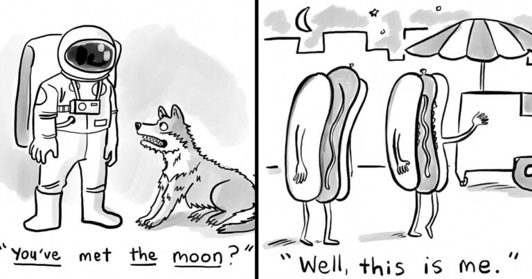 45 Minimalist Comics Featuring Absurd Scenarios From Jason Adam Katzenstein