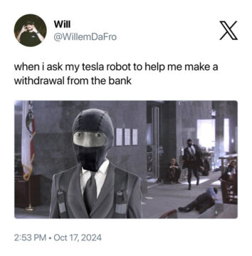 40 Funny 'My Tesla Robot' Memes Poking Fun At Everyday Tasks