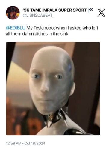 40 Funny 'My Tesla Robot' Memes Poking Fun At Everyday Tasks