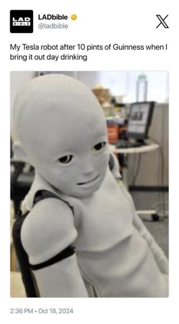 40 Funny 'My Tesla Robot' Memes Poking Fun At Everyday Tasks