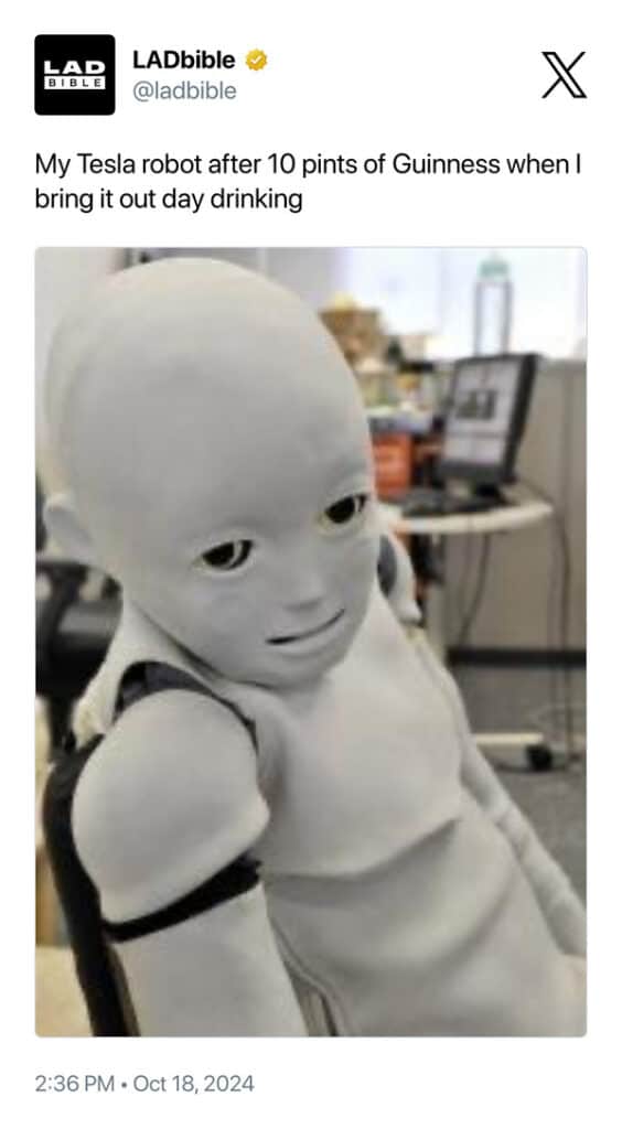 40 Funny 'My Tesla Robot' Memes Poking Fun At Everyday Tasks