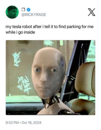 40 Funny 'My Tesla Robot' Memes Poking Fun At Everyday Tasks
