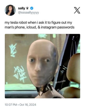 40 Funny 'My Tesla Robot' Memes Poking Fun At Everyday Tasks