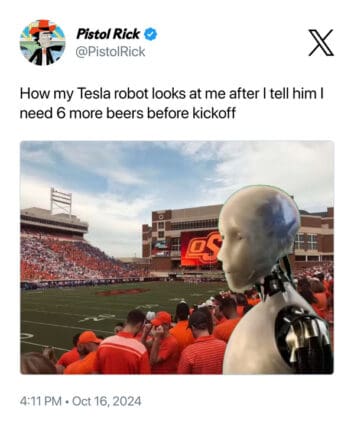 40 Funny 'My Tesla Robot' Memes Poking Fun At Everyday Tasks