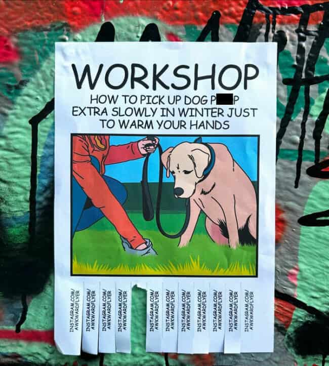 40 Hilariously Awkward Fake Flyers This Artist Hangs Around His City