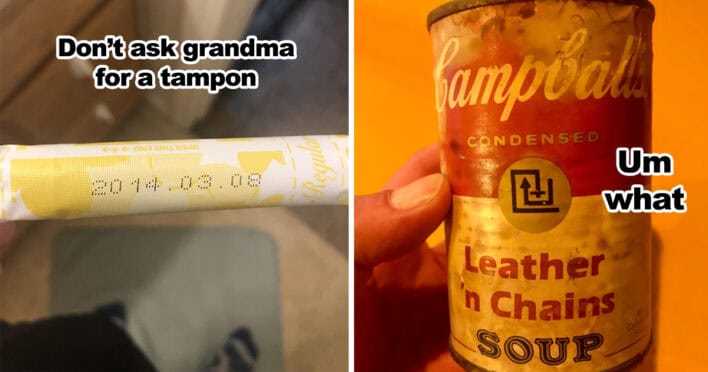40 Hilariously Expired Items Family Members Found In "Grandma's Pantry"
