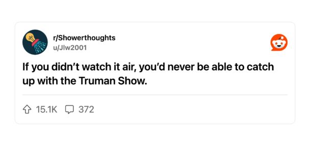 40+ Funniest And Most Profound Shower Thoughts From This Week That ...