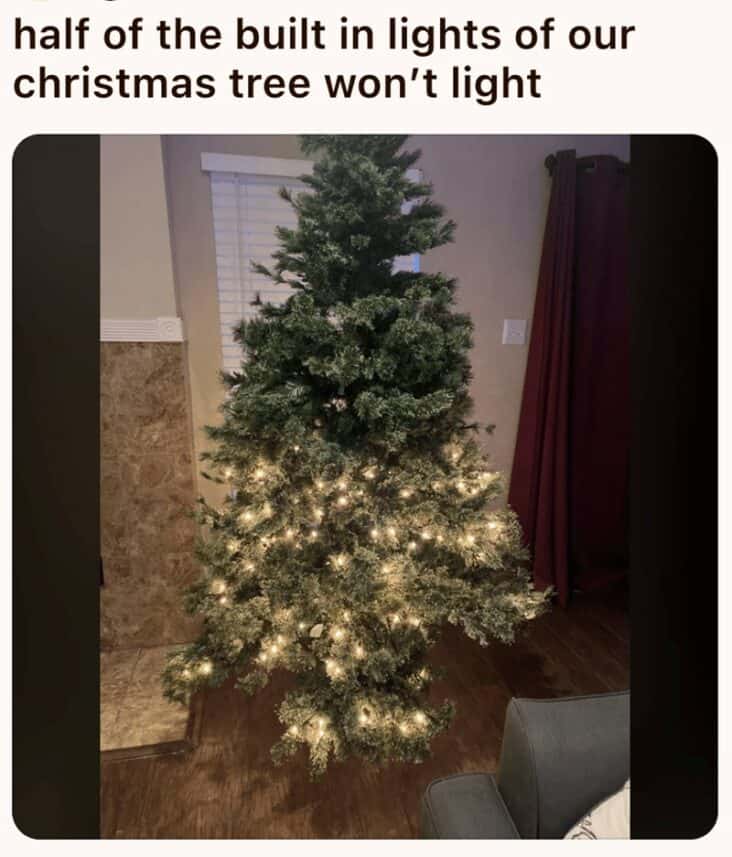 33 Funny Christmas Tree Fails That Make Charlie Brown's Tree Look Like ...