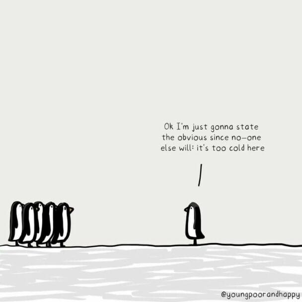 37 Minimalist Single-Panel Comics From Clever Illustrator Dave Clamp