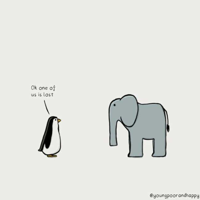37 Minimalist Single-Panel Comics From Clever Illustrator Dave Clamp