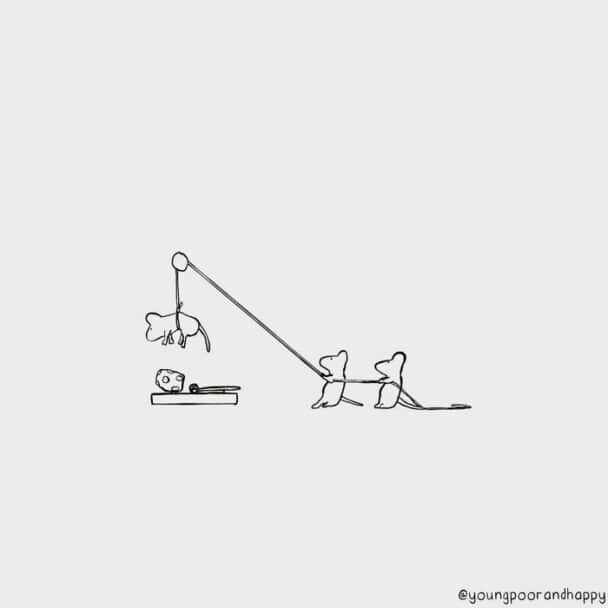37 Minimalist Single-Panel Comics From Clever Illustrator Dave Clamp